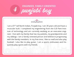 5 Stunning Matrimonial Profile Description Samples | Lovevivah ...