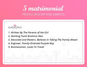 5 Stunning Matrimonial Profile Description Samples | Lovevivah ...